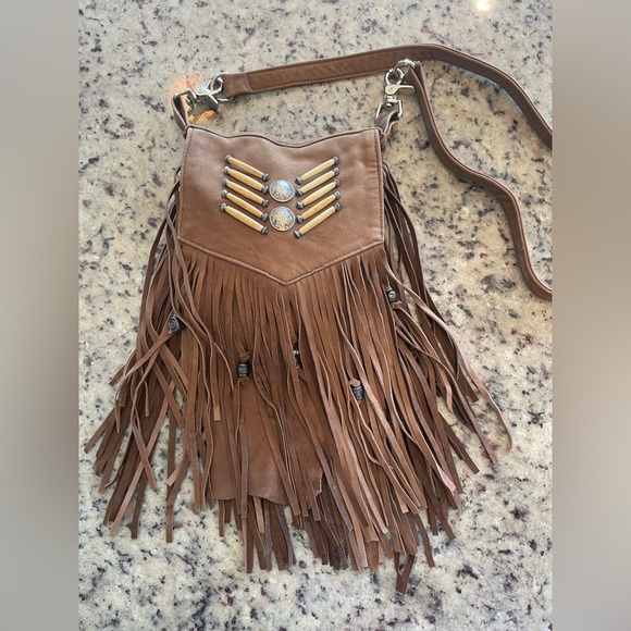 Bags | Handmade Buckskin Fringe Leather Crossbody Bag | Poshmark